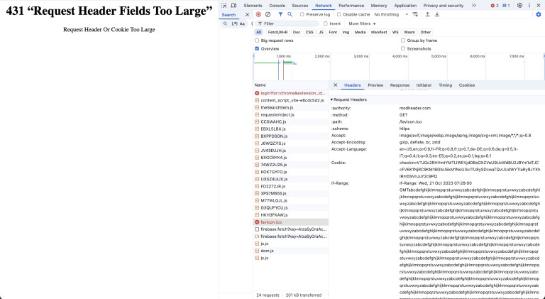 How to Fix HTTP Error 431 “Request Header Fields Too Large” - SiteGround KB